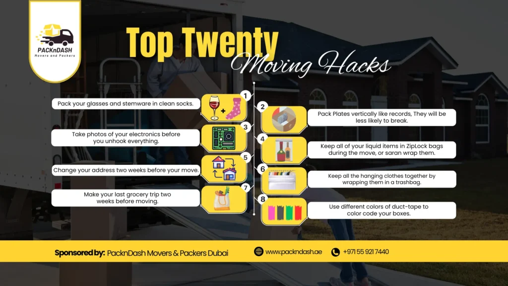 Top 20 Moving Hacks: Totally Game-Changer | PacknDash